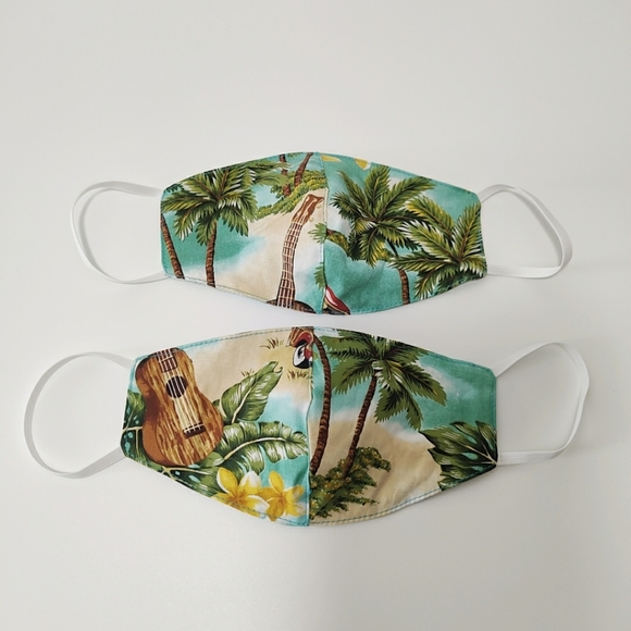 Other | 2 Pcs Handmade Hawaii Aloha Face Mask | Poshmark